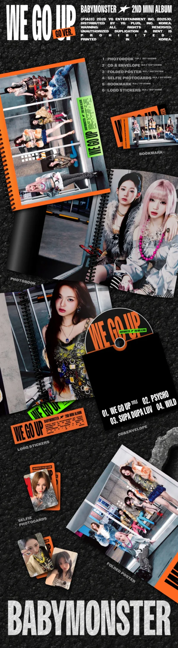 BABYMONSTER - [WE GO UP] 2ND MINI ALBUM PHOTOBOOK GO VERSION - senshigeek